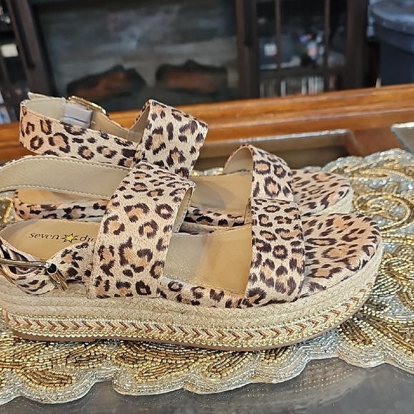 Seven Dials | Shoes | Seven Dials Leopard Print Platform Sandals | Poshmark